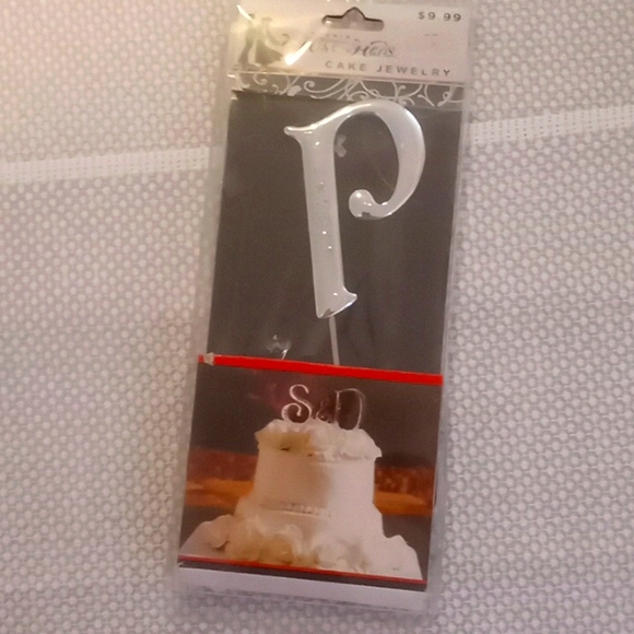 His & Hers | Party Supplies | Initial P Cake Topper | Poshmark